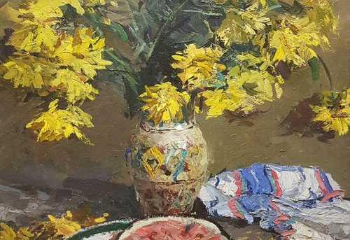 Советская картина. Осенний букет. Цветы. Опарин А