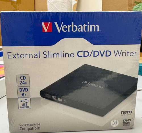 Внешний CD/DVD Writer Verbatim Slim