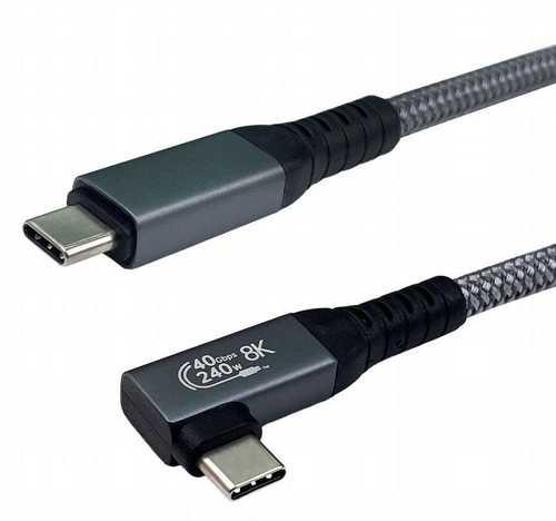 Кабель Tubon USB4 Type-C L - Type-C 1.5м