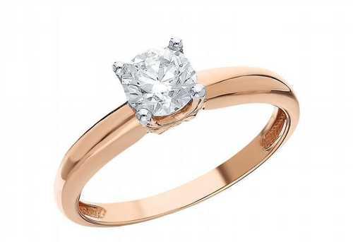 Золотое кольцо с бриллиантом 0,4 ct