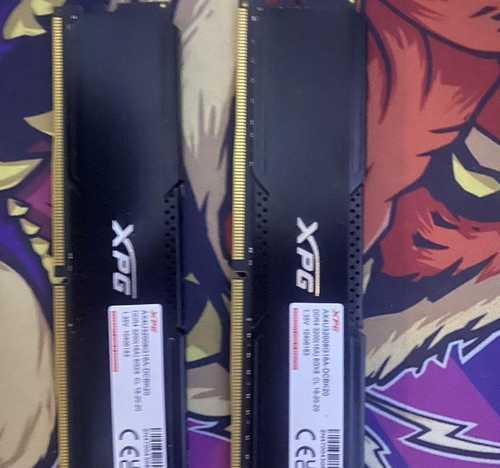 Оперативная память ddr4 16gb 8 8 adata XPG