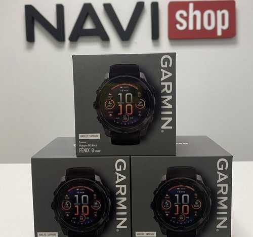 Garmin Fenix 8 черные вся серия 43/47/51 Амолед