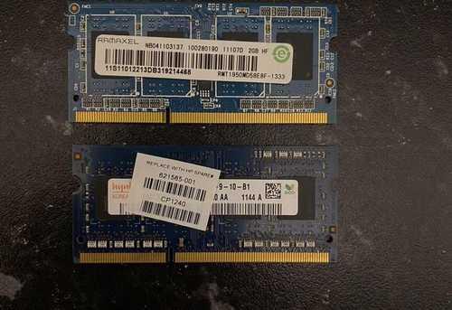 Оперативная память ddr3 2 на 2gb для ноутбука