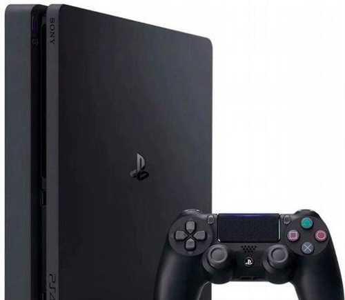 PS4 Slim 1Tb, 3 диска и 50+ игр