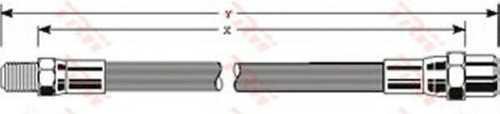 TRW PHB113 Шланг тормозной audi 80100 84-91 перед
