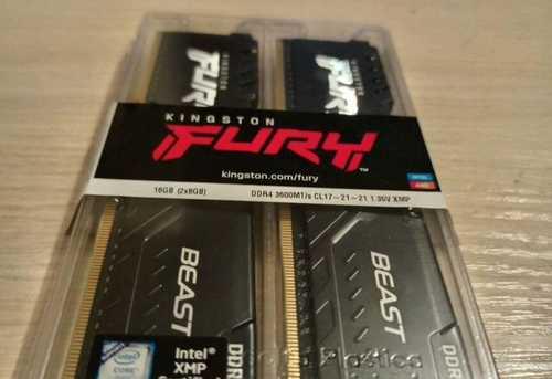 Оперативная память Kingston DDR4 16GB 3600 MHz