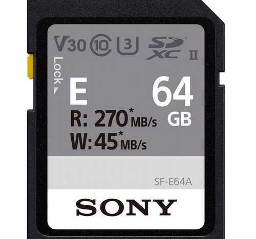 Карта памяти Sony sdxc 64GB UHS-II U3 V30 270/45 M