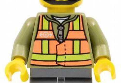 Минифигурка Lego Light Orange Safety Vest, Dark B