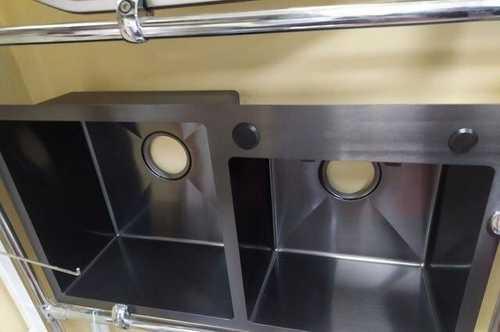 Кухонная мойка двойная чаша (2 цвета) gerhans