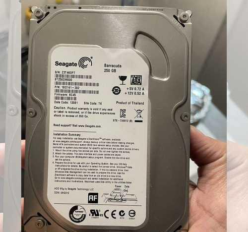 Жесткий диск seagate 250 gb