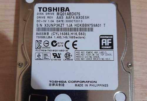 Жёсткий диск Toshiba на ноутбук 750 Gb