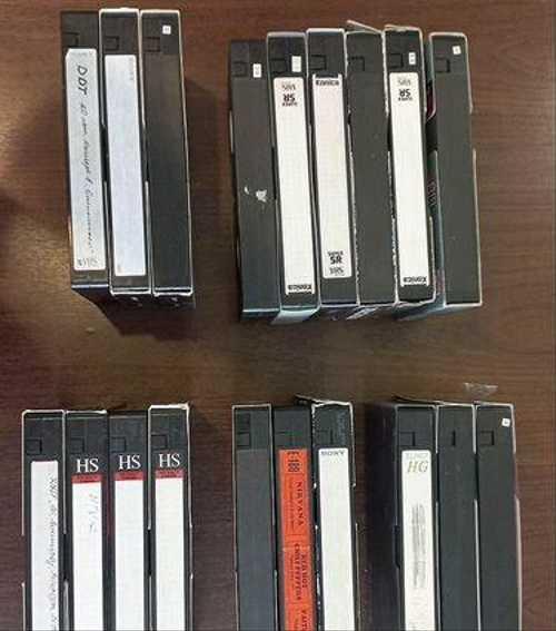 19 видеокассет VHS б.у. TDK, Sony, Scena, Konika