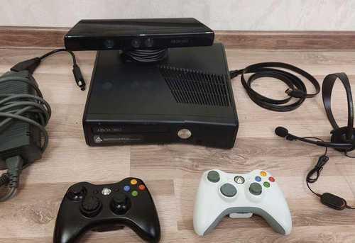 Xbox 360 slim 2000 гб freeboot kinect 2 джой