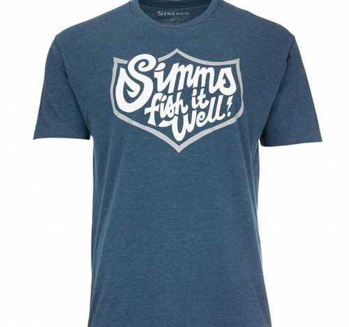 Футболка Simms Fish It Well Badge T-Shirt (Blue )