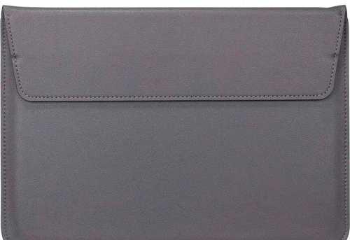 Чехол-конверт кожаный для ноутбука 15", серый