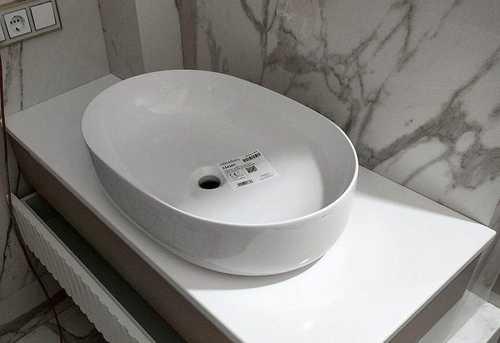 Столешница для ванной из камня Hi-Macs белая m2