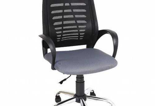 Кресло офисное Ирис стандарт-хром спинка черная, с