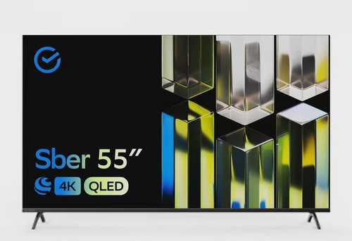 Огромный тв Sber 55" Qled 4K (139см)