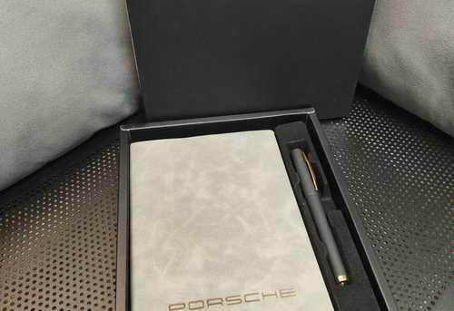 Подарочный блокнот ежедневник Porsche с ручкой