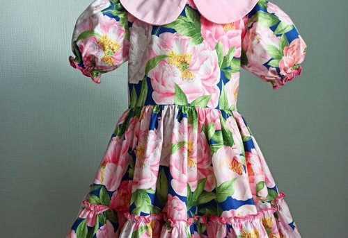 Платье для девочки ручной работы 98-104