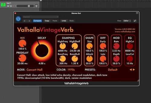 Valhalla VintageVerb лицензия без лк