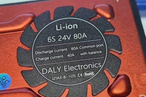 Плата контроля BMS Li-ion 6S 24V 80A
