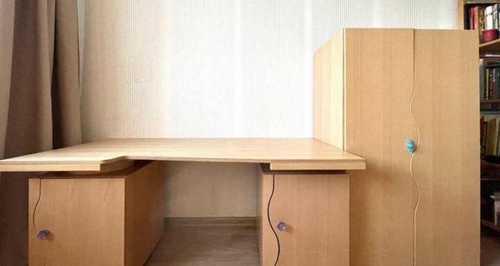 Стол и шкаф, мебель для школьника
