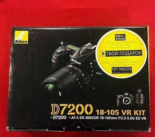 Nikon d7200 kit 18-105mm новый Рст