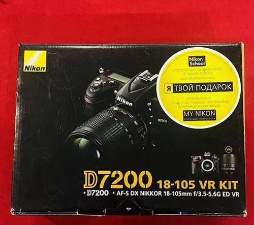 Nikon d7200 kit 18-105mm новый Рст