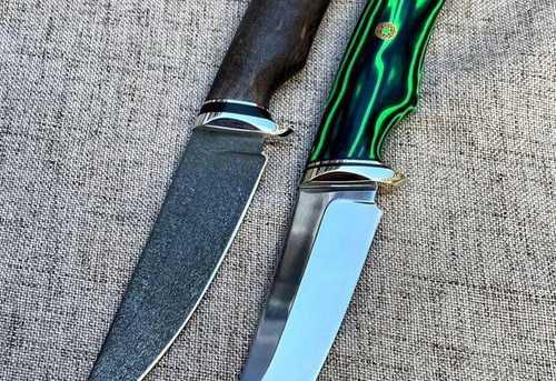 Два охотничьих ножа из разных сталей