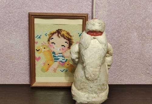 Дед Мороз папье-маше, пластмасса. СССР