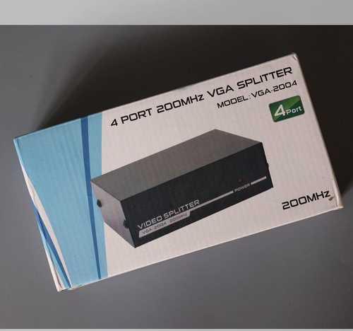 Разветвитель VGA Splitter 1x4 4Port (black) VGA-20