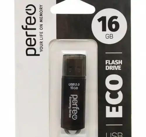 Флешка 16 гб USB Perfeo E01 Black