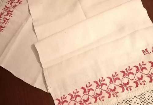 Старинное полотенце с вышивкой - ручная работа