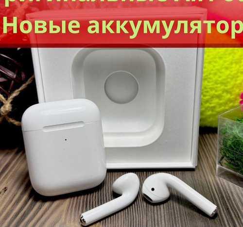 Airpods 1,2 наушники с новыми аккумами