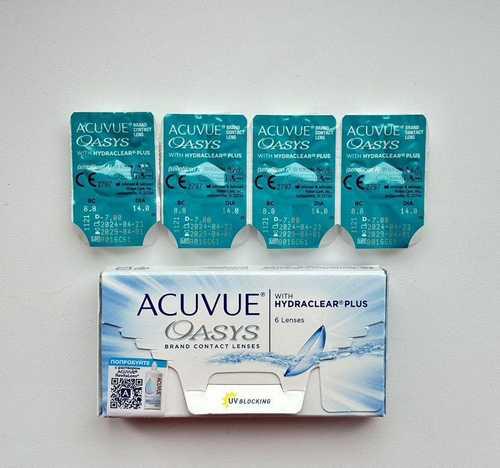 Линзы acuvue oasys -7.0 радиус кривизны 8.8