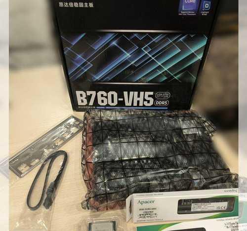 Комплект intel i5 12400f   плата B760  DDR5 16gb 4