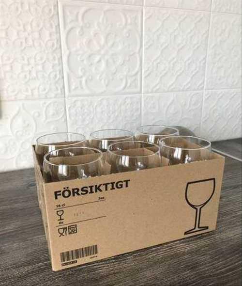 Бокалы для вина IKEA forsiktigt