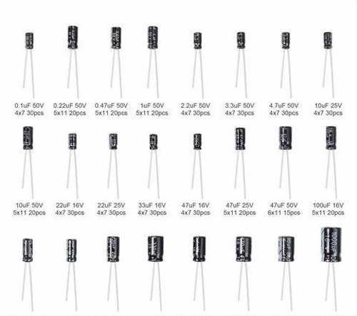 Электролитические конденсаторы 0.1-1000 мкф (uF)