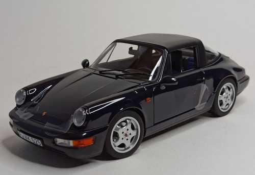 Porsche 911 Carrera 4 Targa Blue 1991 Norev 1:18