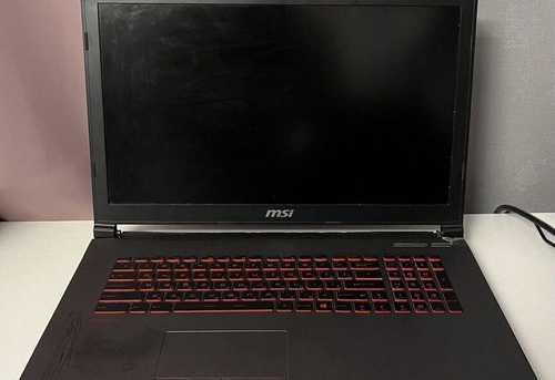 Игровой ноутбук MSI GTX1050ti