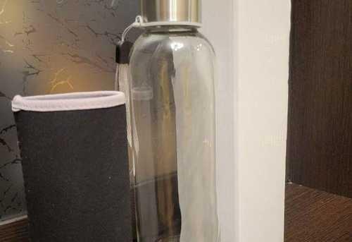 Бутылка для воды стеклянная с петлей