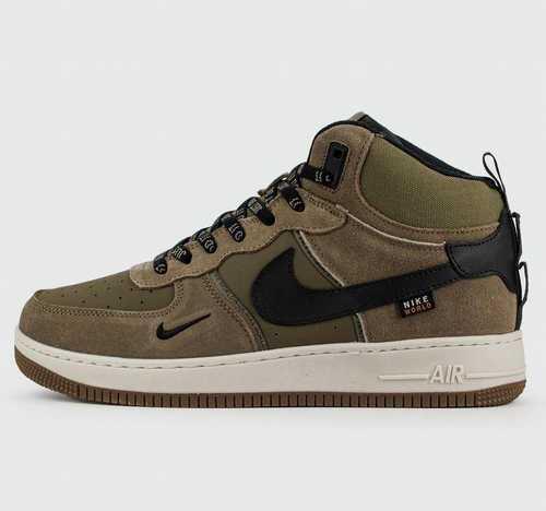 Кроссовки Nike Air Force 1 Mid Olive / Brown with