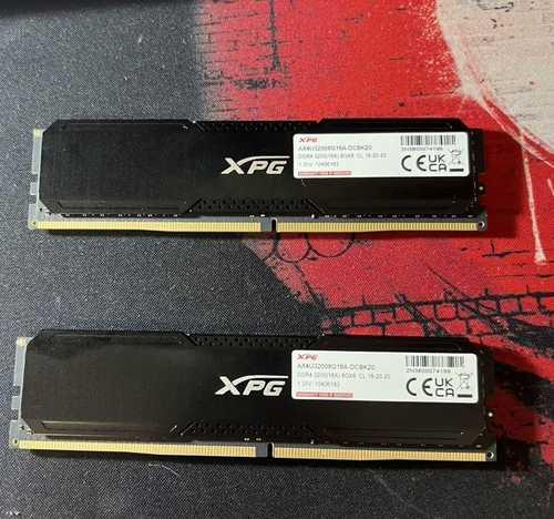 Оперативная память ddr4 16gb (8*2) xpg