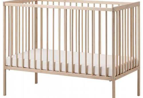 Детская кровать IKEA для новорожденных с матрасом