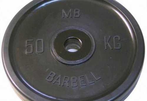 Диск олимпийский "Barbell" d 51 мм чёрн