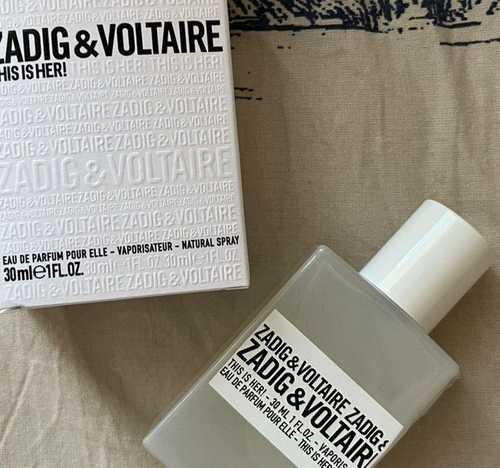 Парфюм женский zadic&voltaire This is her 30мл