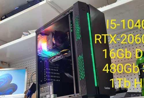 Игровой пк: I5-10400F+RTX2060/16Gb/480Gb+1Tb