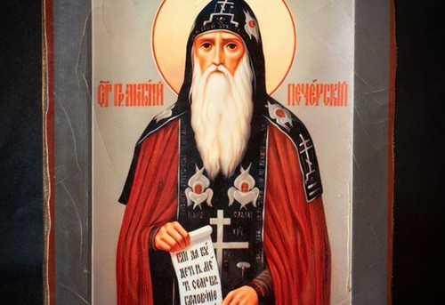 Икона деревянная "Святой Антоний Печерский"