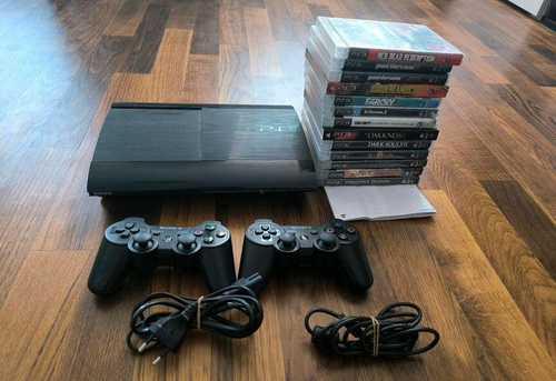 Sony playstation 3 super slim 500gb прошита 55игр